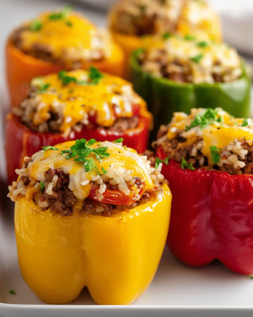 Recept: Gevulde Paprika’s met Rundergehakt en Rijst – Kleur op je Bord ...
