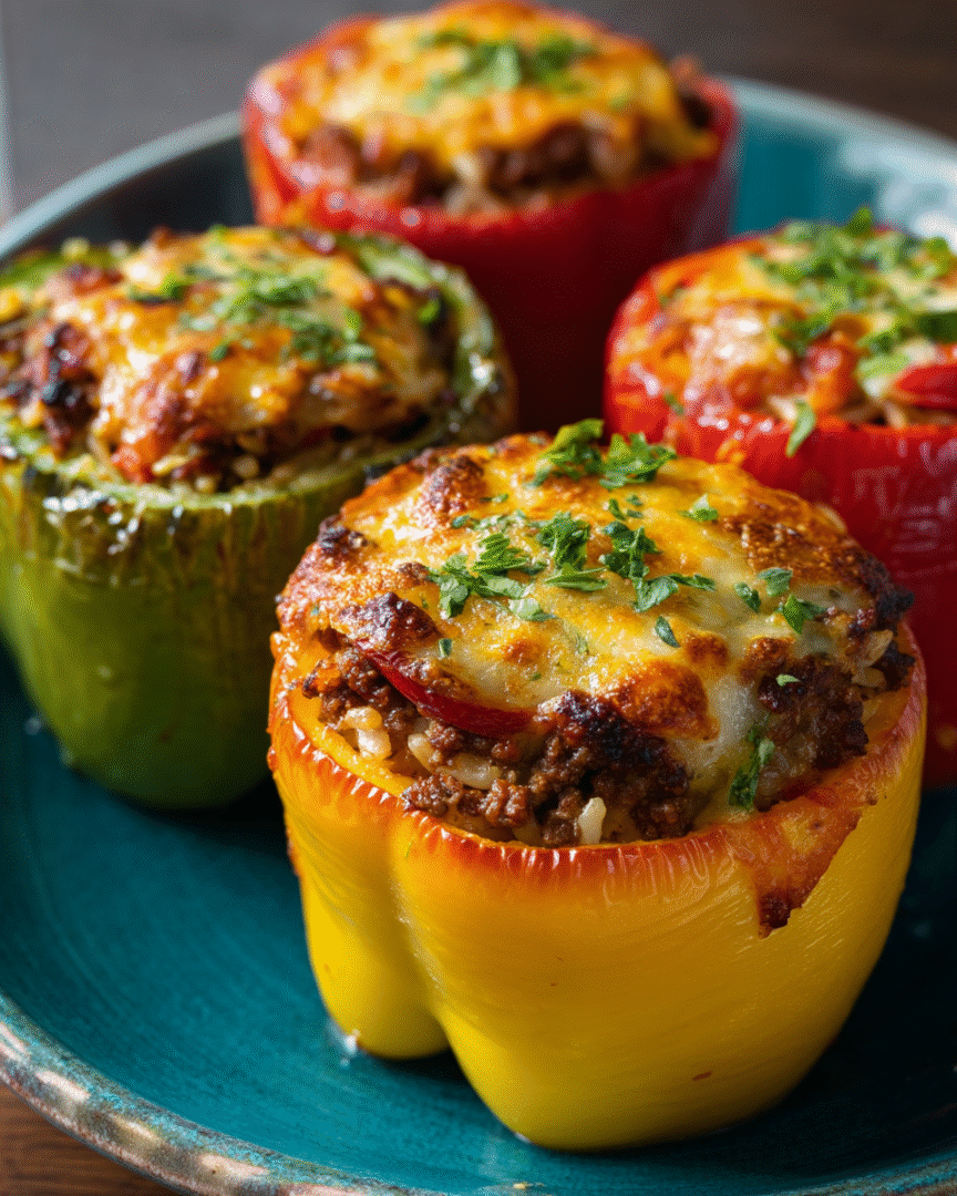 Recept: Gevulde Paprika’s met Rundergehakt en Rijst – Kleur op je Bord ...