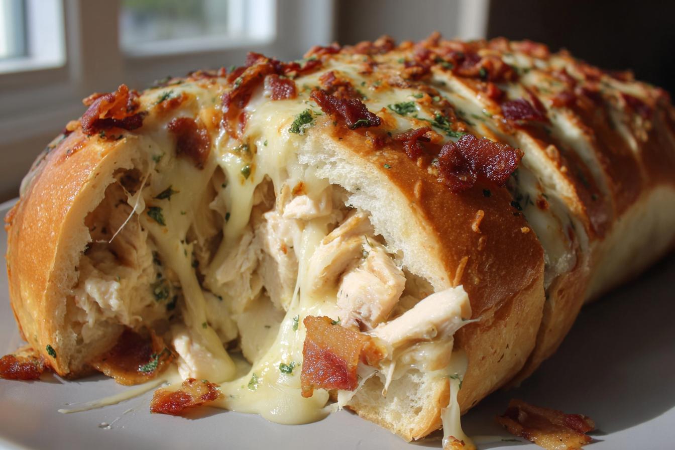 Chicken Bacon Ranch Stuffed Bread: Een 20 min hit - smaakvolle