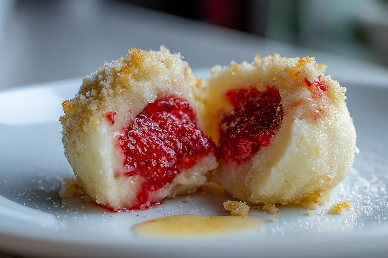 Pools Aardbei Knoedels: Geweldig 1 Dessert - smaakvolle