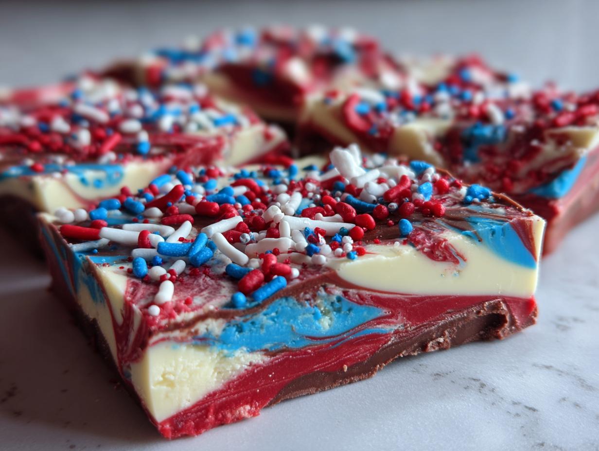 Festive Red White Blue Bark: 1 Delicious Treat - smaakvolle