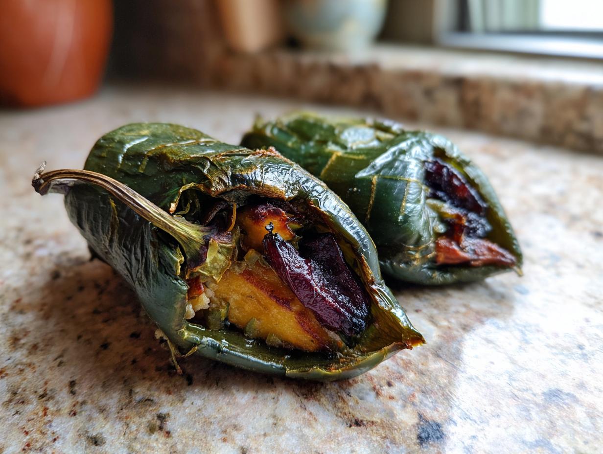 Verrukkelijke 1-Stuffed Ancho Chiles met Rijpe Plantains - smaakvolle